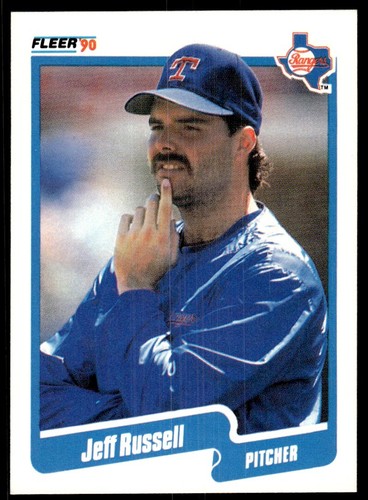 1990 Fleer Baseball Card Jeff Russell Texas Rangers #312 | eBay