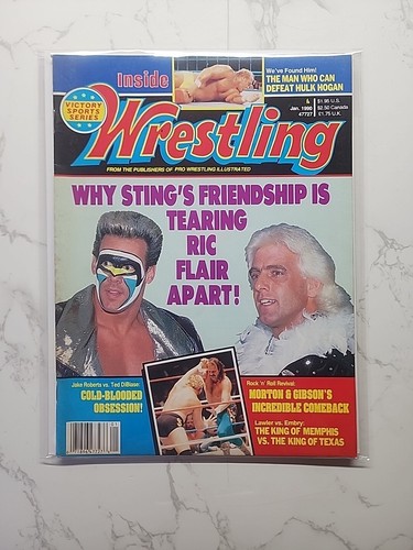 1990 January INSIDE WRESTLING Sting Ric Flair Hulk Hogan Ted DiBiase ...