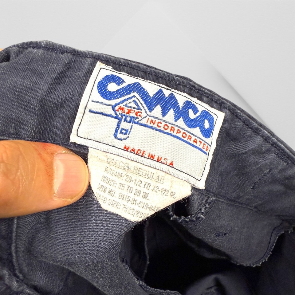 Camco Made in USA Sz 36x31 Military Uniform Cargo Ripstop Pants Blue ...