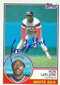Ron LeFlore autographed baseball card (Chicago White Sox) 1983 Topps ...