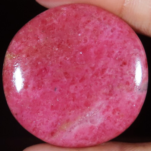 93.30 CT Natural Pink RHODONITE Round Cabochon 37.00x5 mm Loose ...
