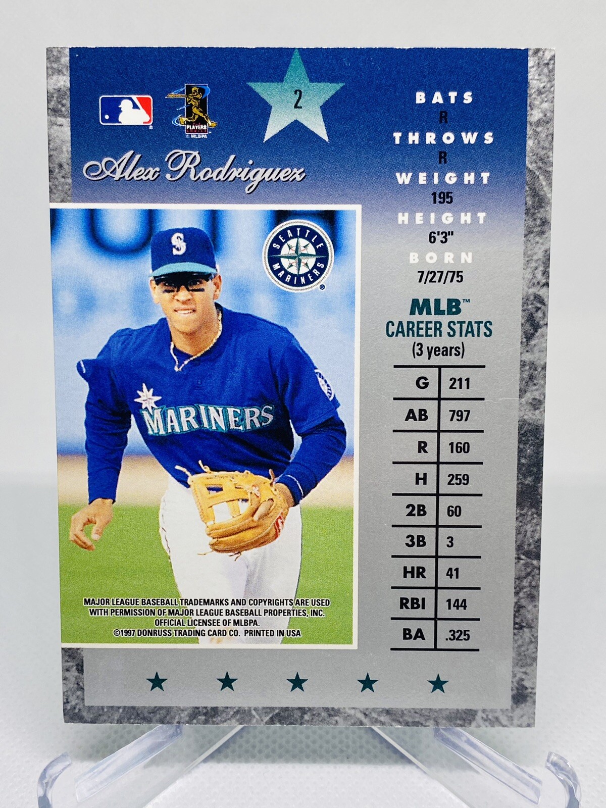 1997 Donruss Elite #2 Alex Rodriguez Mariners | eBay
