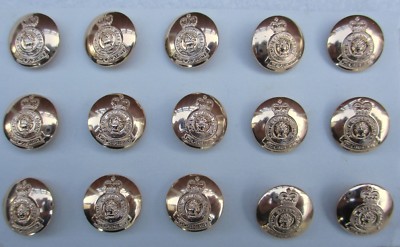 15x British:"ARMY CATERING CORPS BUTTONS" (19mm, New, No1 Tunics ...
