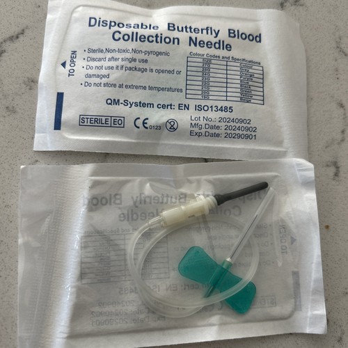 NEW BUTTERFLY Needles Blue 23G or 21 G BAG OF 50 - Fast Ship !! | eBay