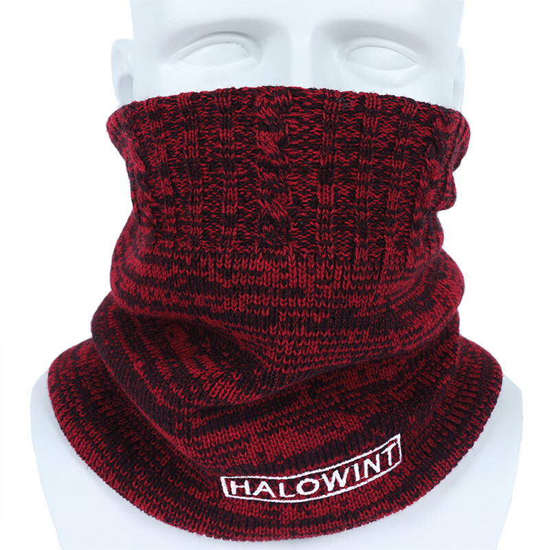 Herren Winter Warm Strick Halswärmer Circle Wrap Thermal Fleece Snood ...