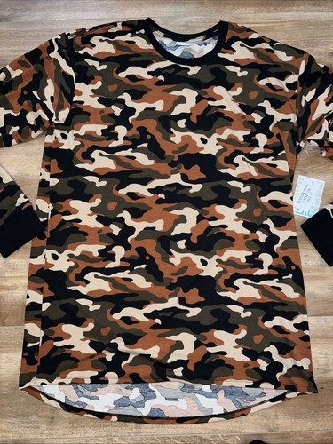 LulaRoe Hudson Long Sleeve 2XL Black Brown Tan Green Camo Camouflage ...