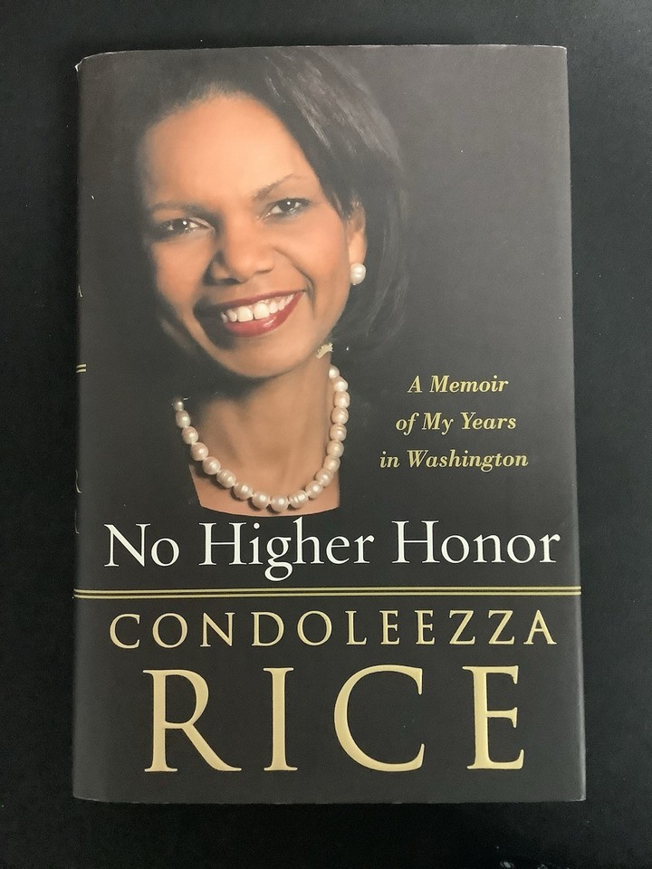 Condoleezza Rice Signed Book No Higher Honor Secretary Of State HCB 1st ...