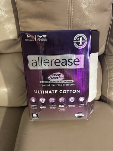 NEW FULL AllerEase Ultimate Cotton Zippered White Mattress Protector | eBay