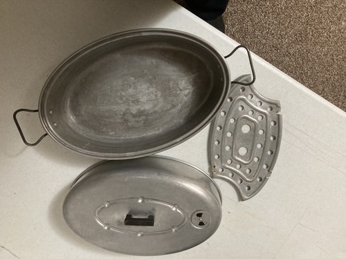 Vintage Maid of Honor Roaster Pan Oval Aluminum With Insert & Vented ...