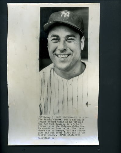 Vic Raschi Sets Record Balks 1950 Press Photo New York Yankees | eBay