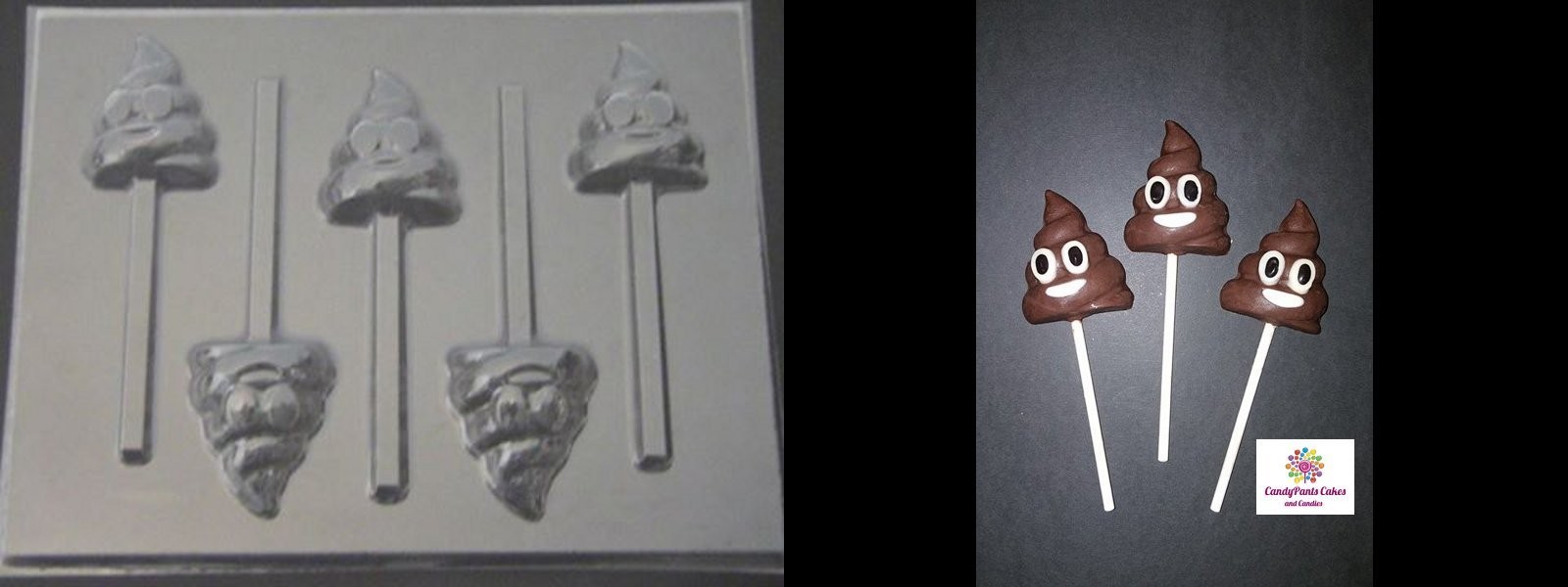 SWIRL EMOJI POOP ICE CREAM Chocolate Candy Lollipop Mold | eBay