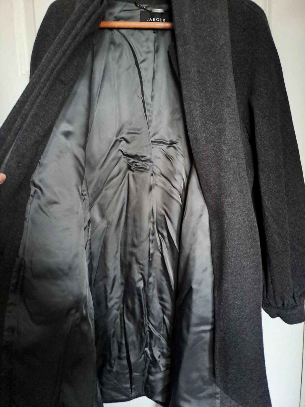 Jaeger Charcoal Grey Coat Superior Quality Soft Angora Wool 14 Wide ...