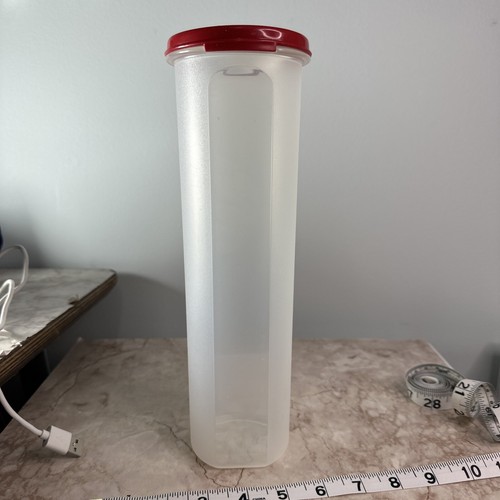 Tupperware Spaghetti / Pasta Container Keeper Set # 1607-16 Red Lid | eBay