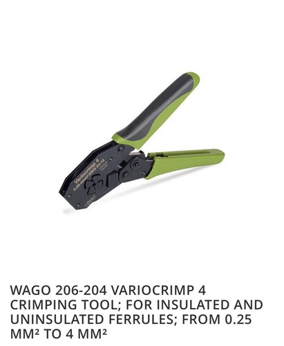 WAGO Variocrimp 4 Crimping Tool for Insulated and Uninsulated Ferrules ...