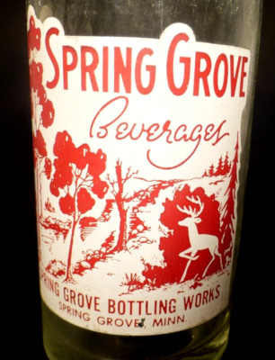 vintage ACL Soda POP Bottle: SPRING GROVE of SPRING GROVE, MINN. - 8 oz ...