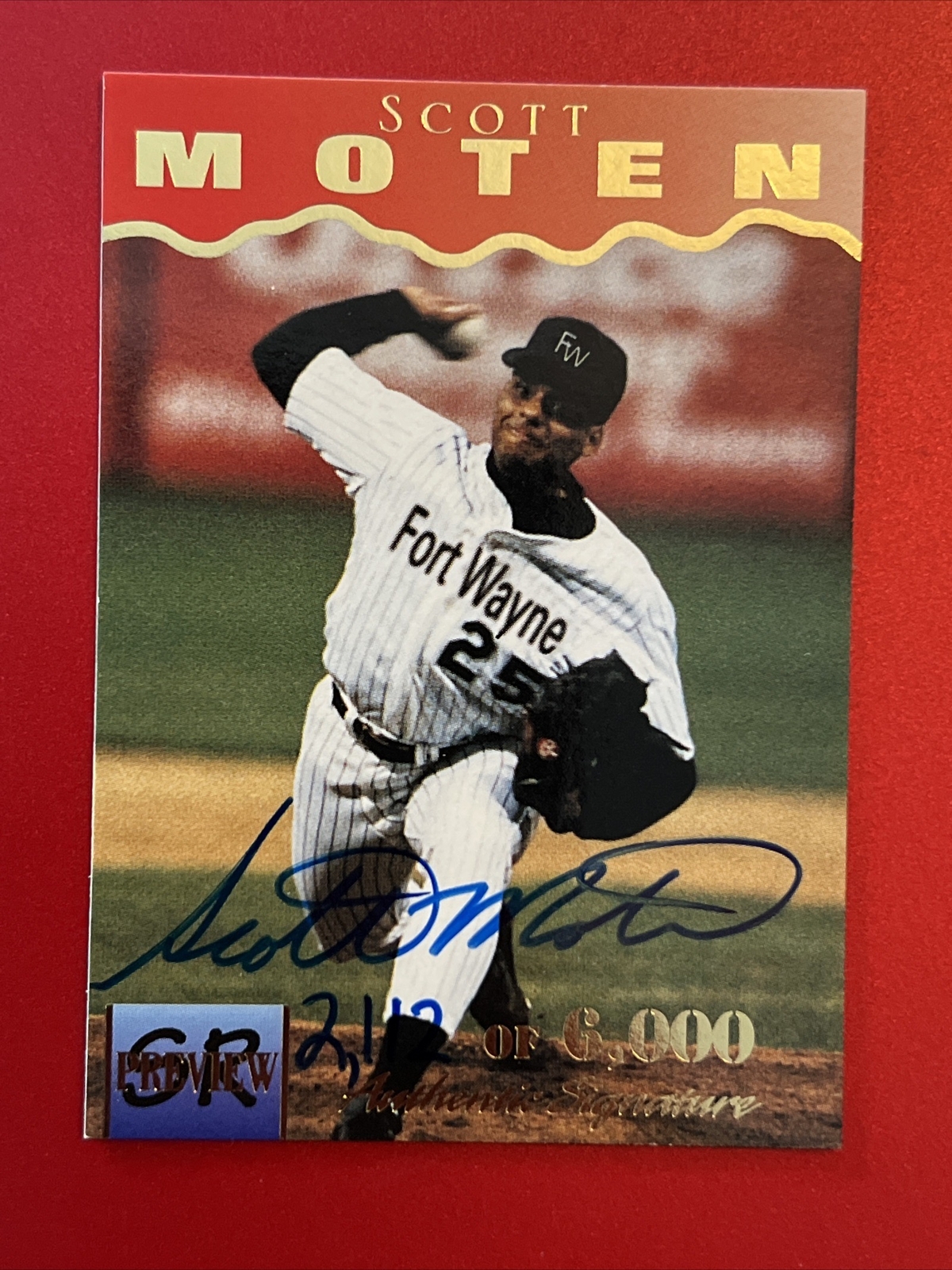 1995 Signature Rookies - Previews Scott Moten #24 Signatures /6000 (AU ...