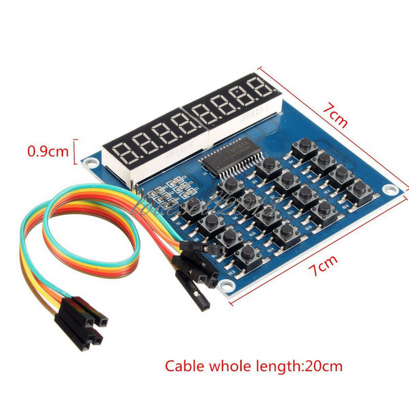 8 Bits 16 Keys LED Digital tube Module Keyboard Scan Display Module ...