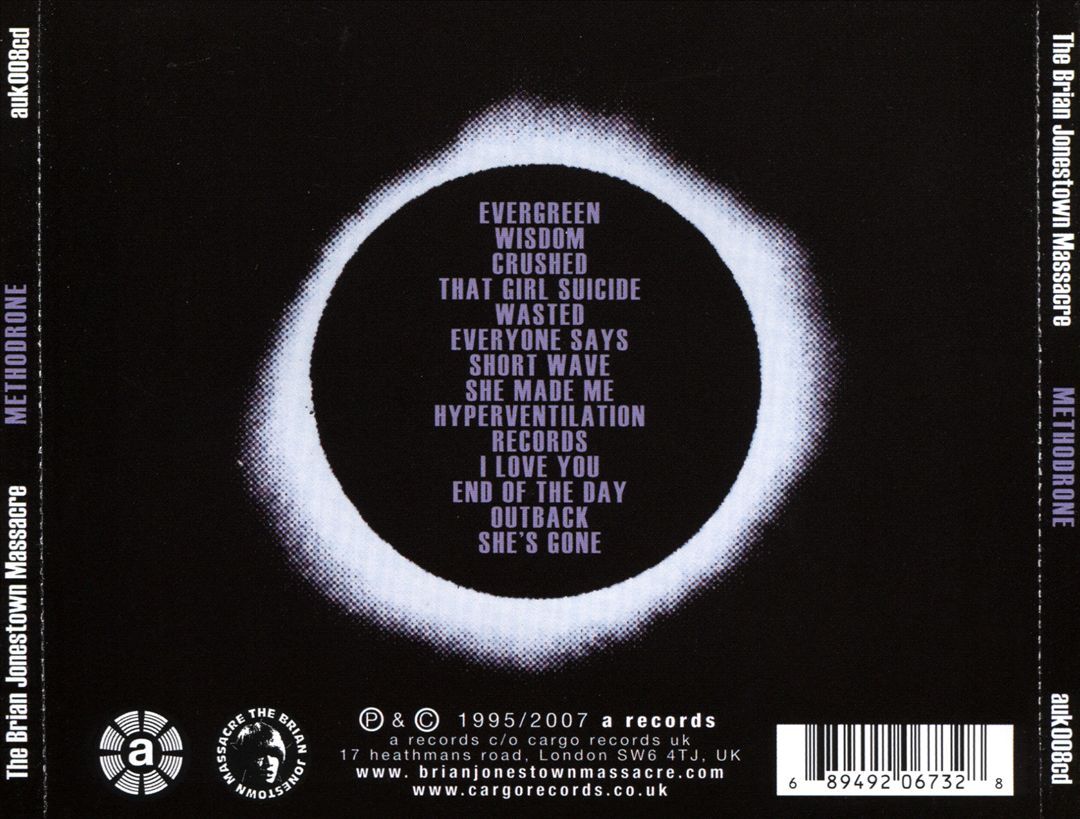 THE BRIAN JONESTOWN MASSACRE - METHODRONE NEW CD 689492067328| eBay