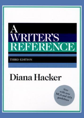 A Writer's Reference, Diana Hacker 9780312134174| eBay