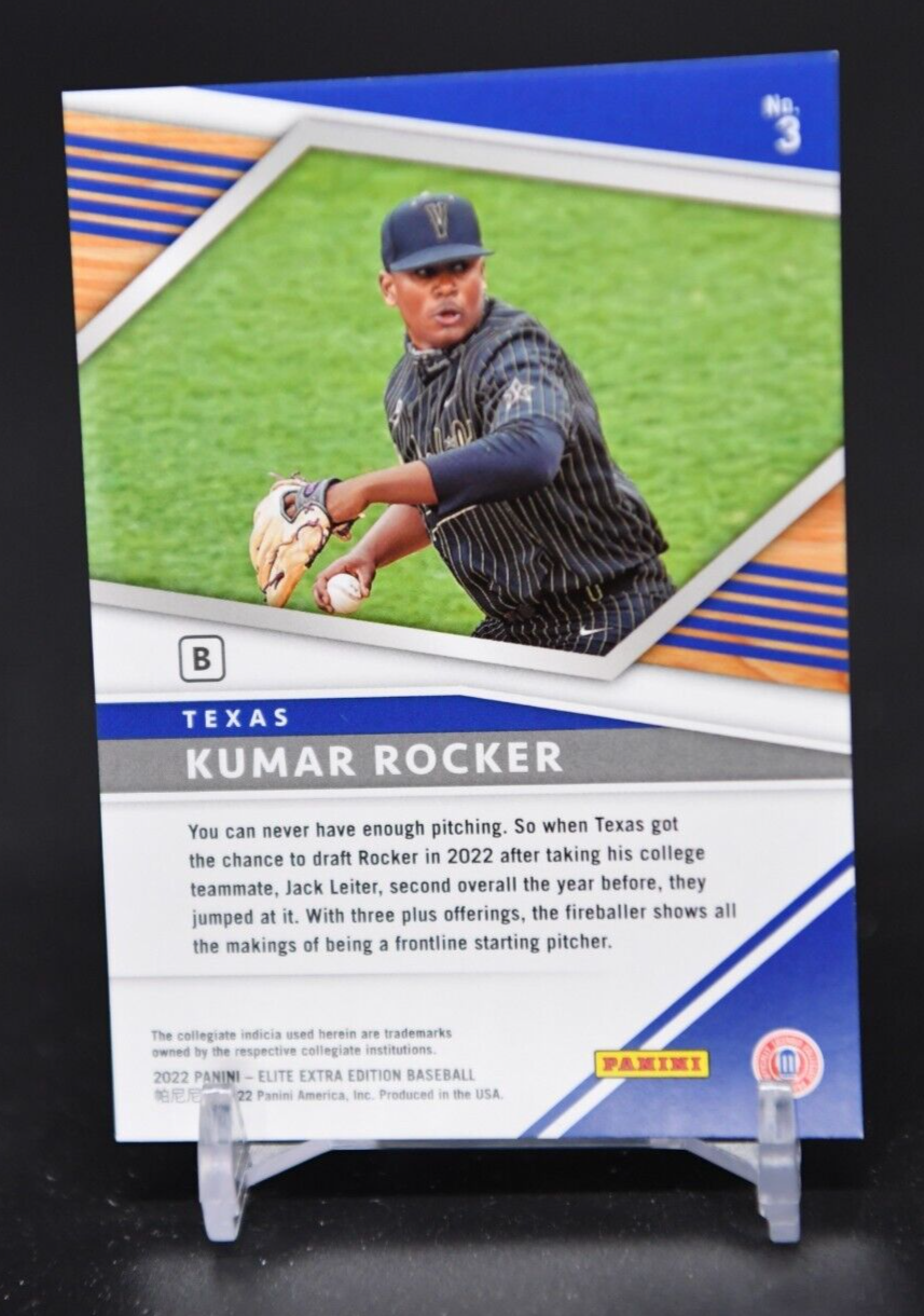 Kumar Rocker 2022 Elite Extra Edition #3 Prime Numbers 28/65 Texas ...