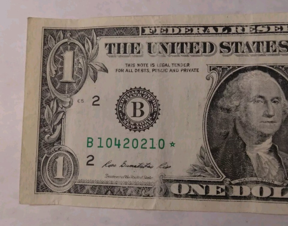 RARE US STAR NOTE $1 Dollar Bill Birthday Anniversary Jan. 4 or Oct. 4 ...