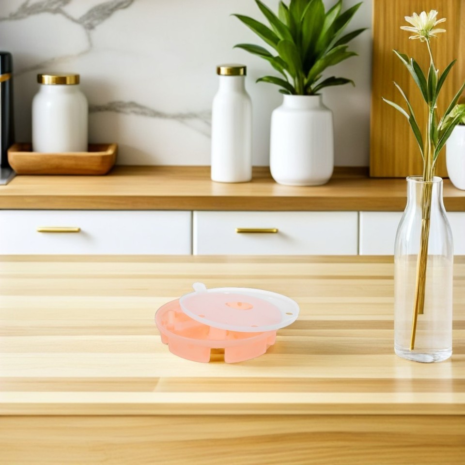 Baby Food Freezer Tray with Lid - 6 Cavities Cheese Shaped Silicone ...