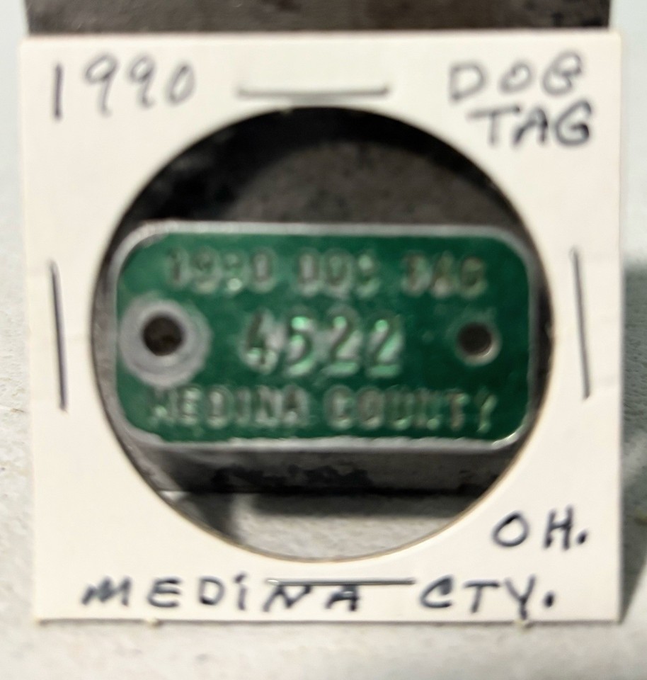 Medina County Ohio Dog License And 3 Years Rabies Tag | eBay