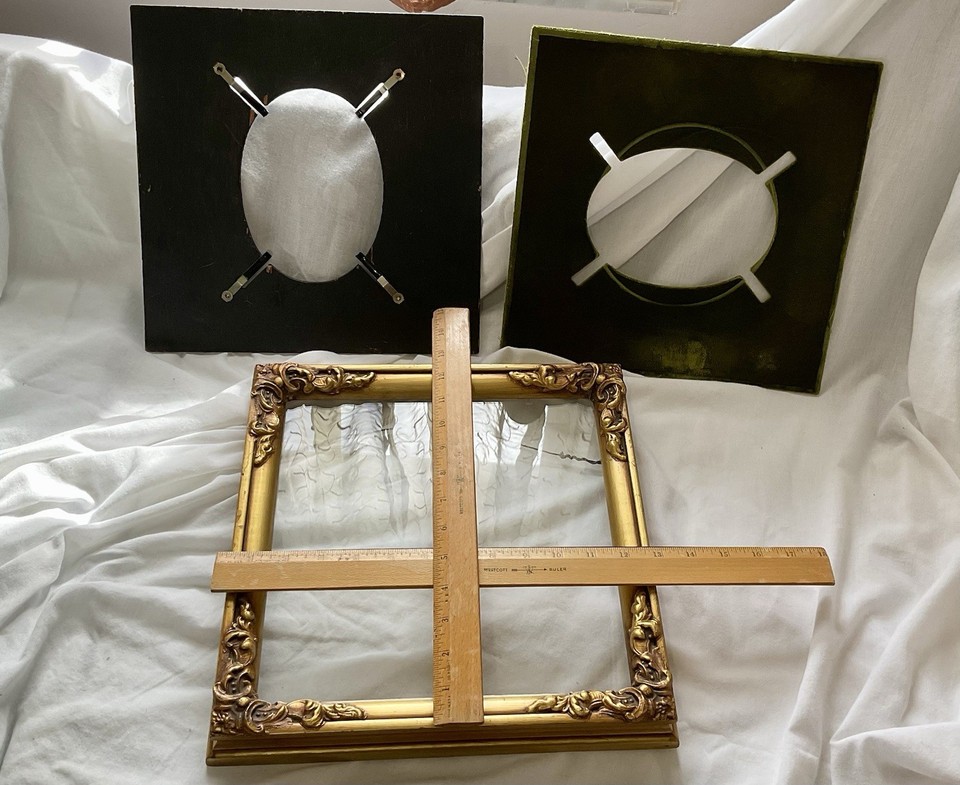 Ornate Square Wood Collector Plate Glass Display Case Frame Shadow Box ...
