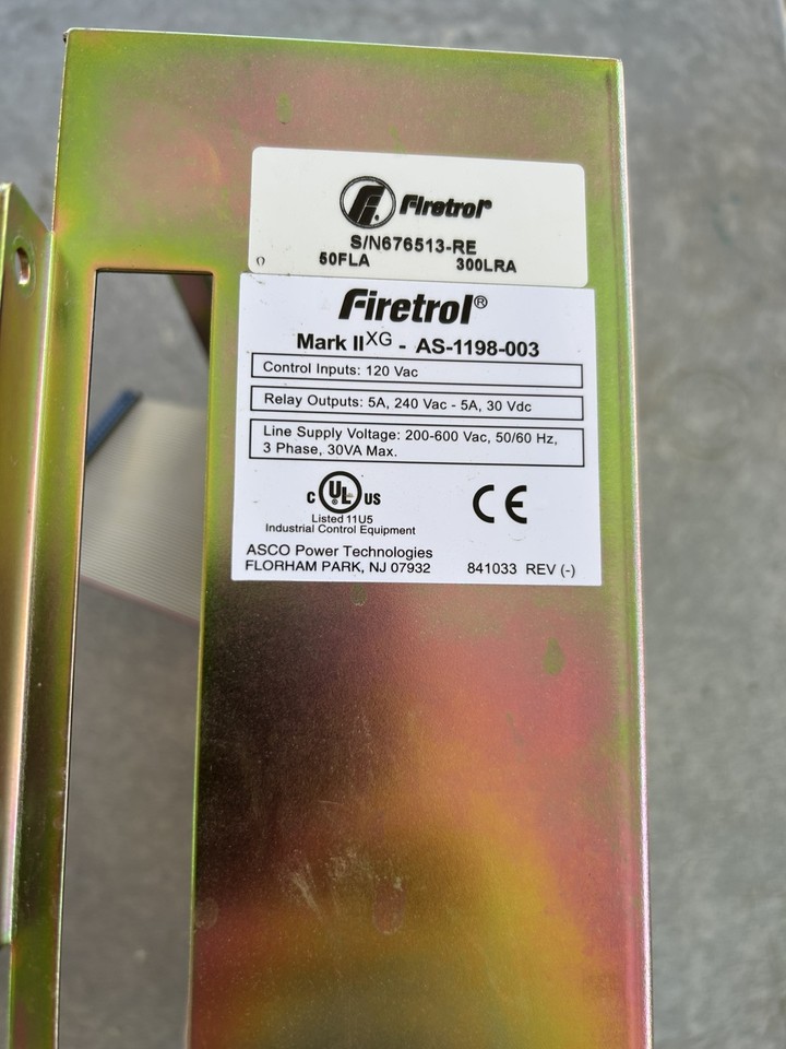Firetrol Electric Fire Controller AS-1198-003 MARK II XG Parts | eBay