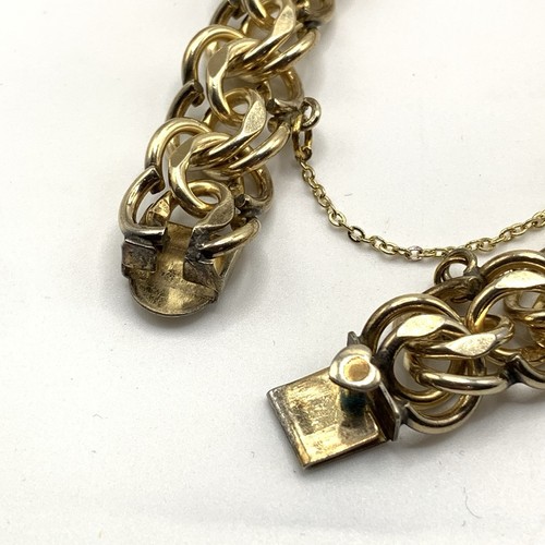 Vintage ~ ELCO 12K Gold Filled Woven Links Charm Bracelet With Safety ...