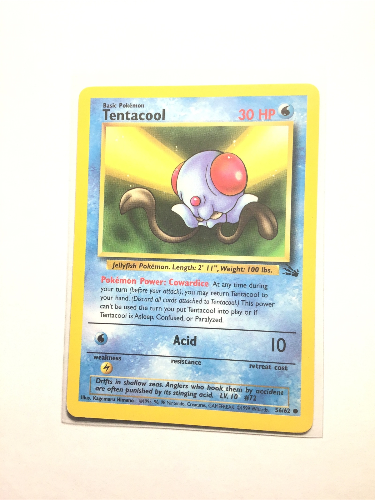 TENTACOOL - 56/62 - Fossil - Pokemon Card - LP | eBay