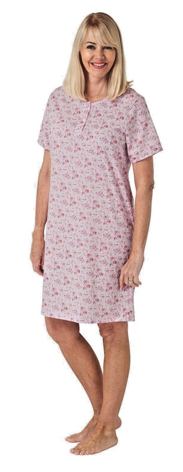LADIES NIGHTSHIRTS NIGHTDRESS NIGHTWEAR LOUNGE WEAR SHORT SLEEVES | eBay UK
