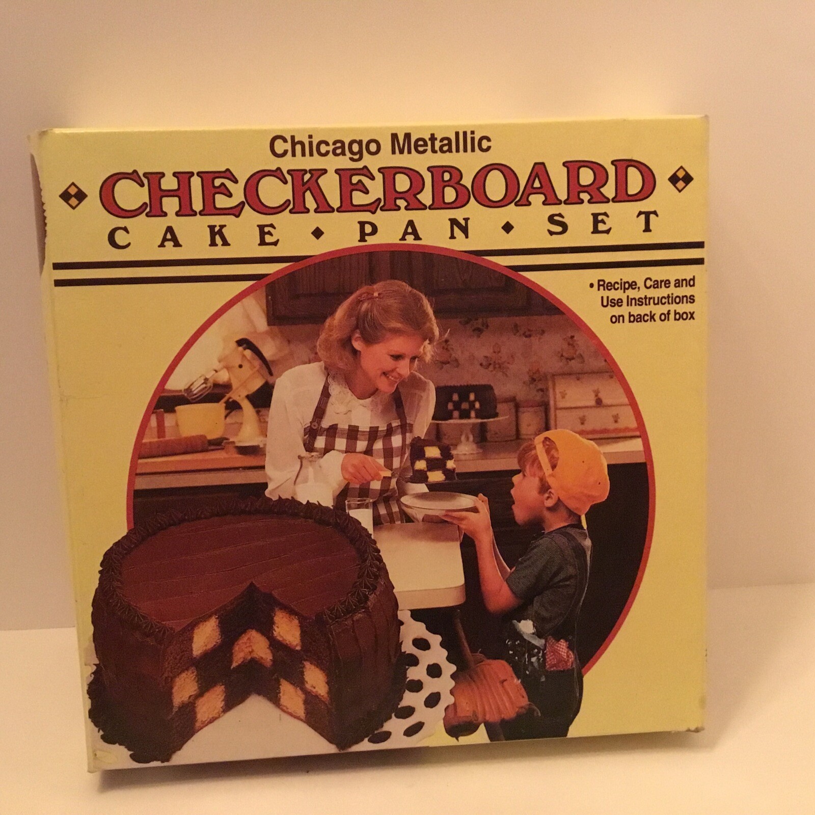 Checkerboard Cake Pan Set ~ Vintage ~ 3 Pans & Divider ~ Baking | eBay