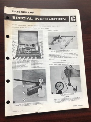 Manuals & Books - Caterpillar Special Instructions