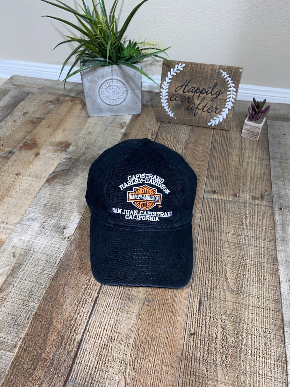 Harley Davidson Motorcycles Strap Back Hat Black San… - Gem