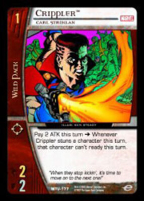 VS System: Crippler, Carl Striklan [Played] Marvel Team-Up TCG CCG ...