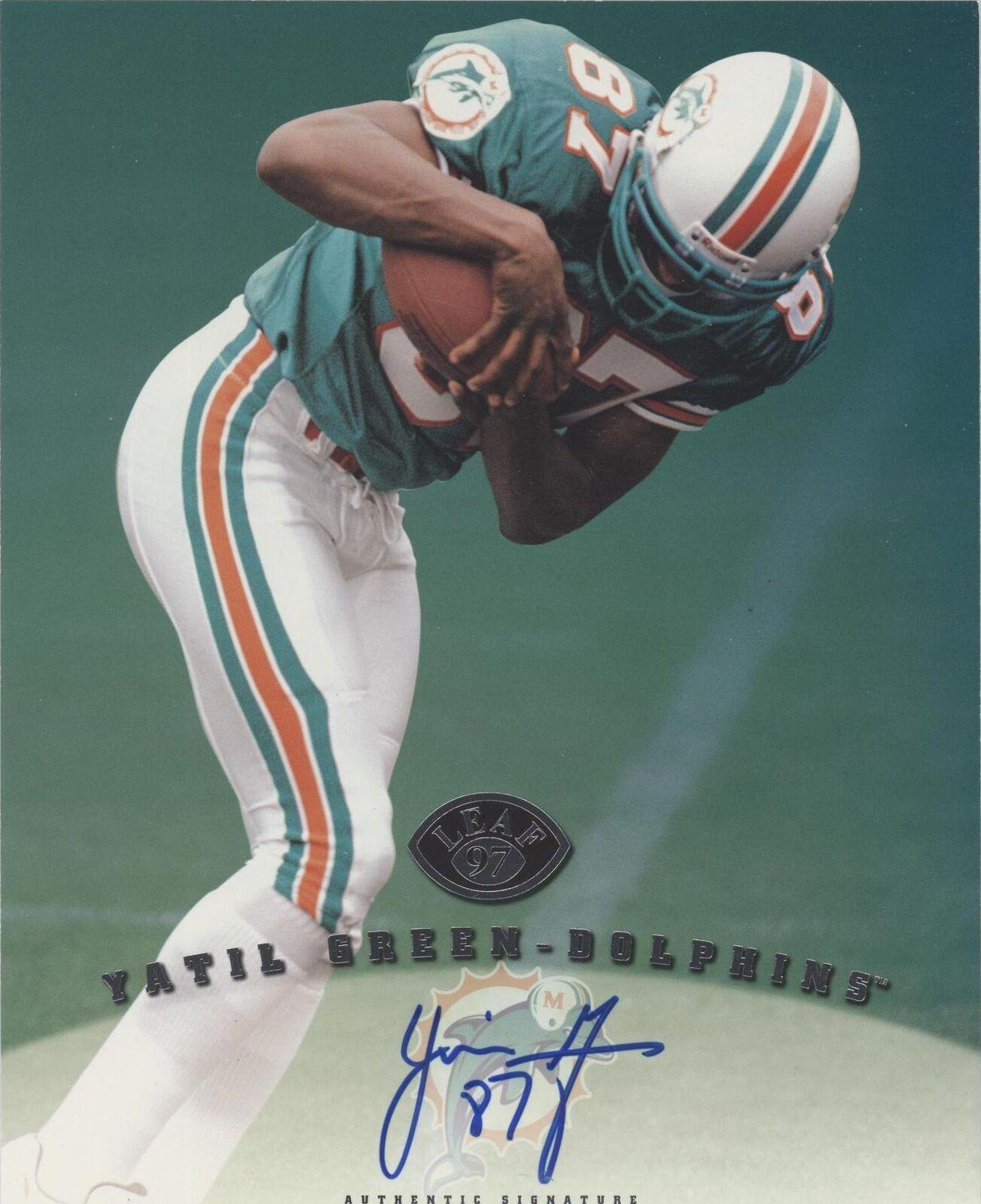 1997 Leaf Signature - 8x10 Jumbo Yatil Green Authentic Signatures (AU ...