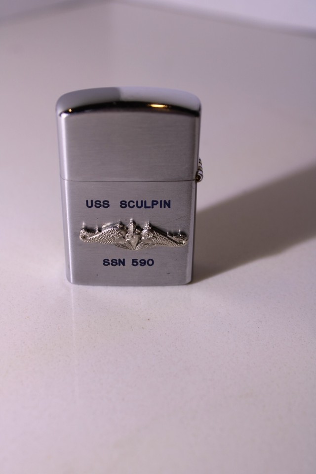 1970's USS Sculpin SSN-590 Insignia Lighter Konwal Baby in Original Box ...