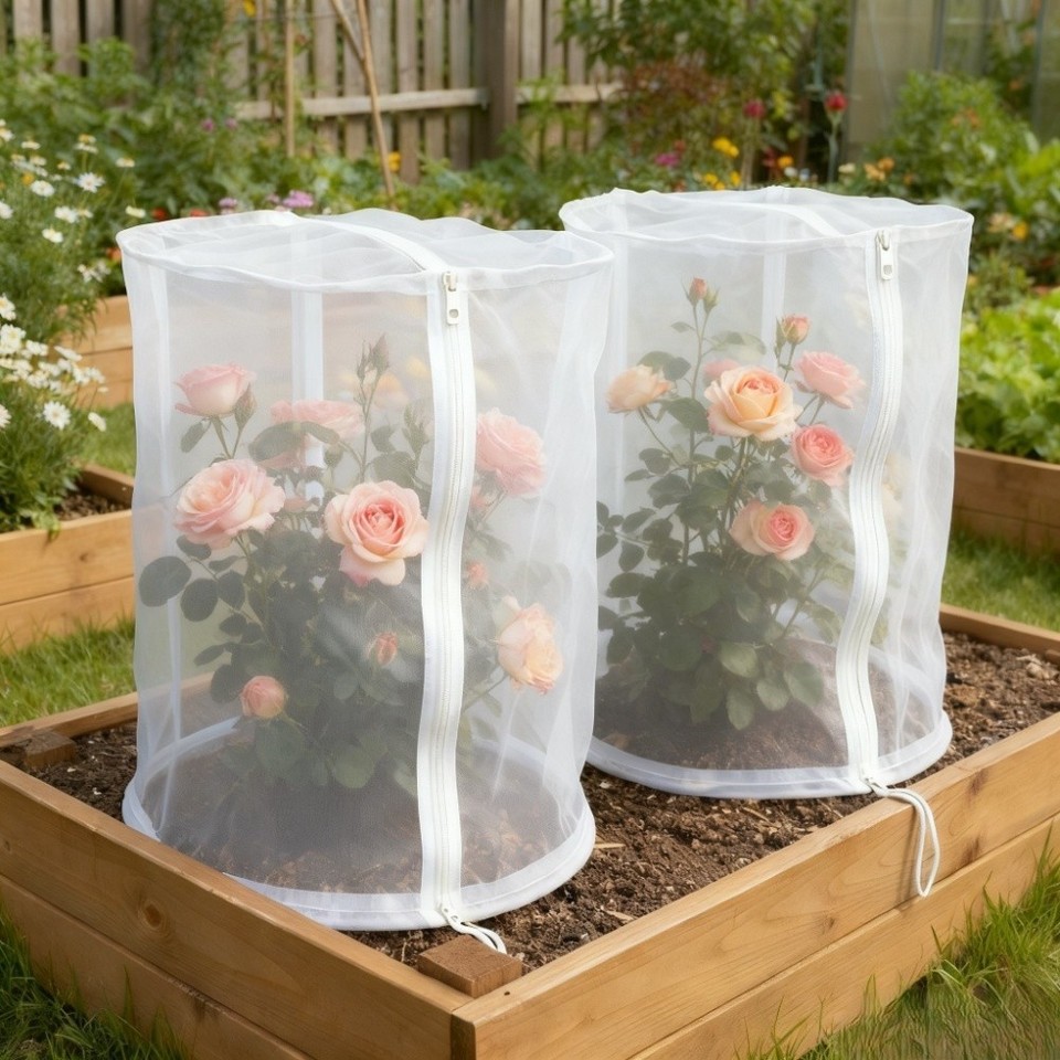 Reusable Dome Plant Covers 2 Pack with Zipper for Garden Plant ...