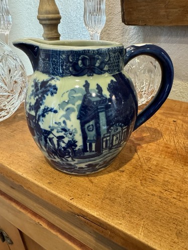 Victoria Ware Ironstone Flow Blue 5” Pitcher Cobalt Vintage Jug Pitcher ...
