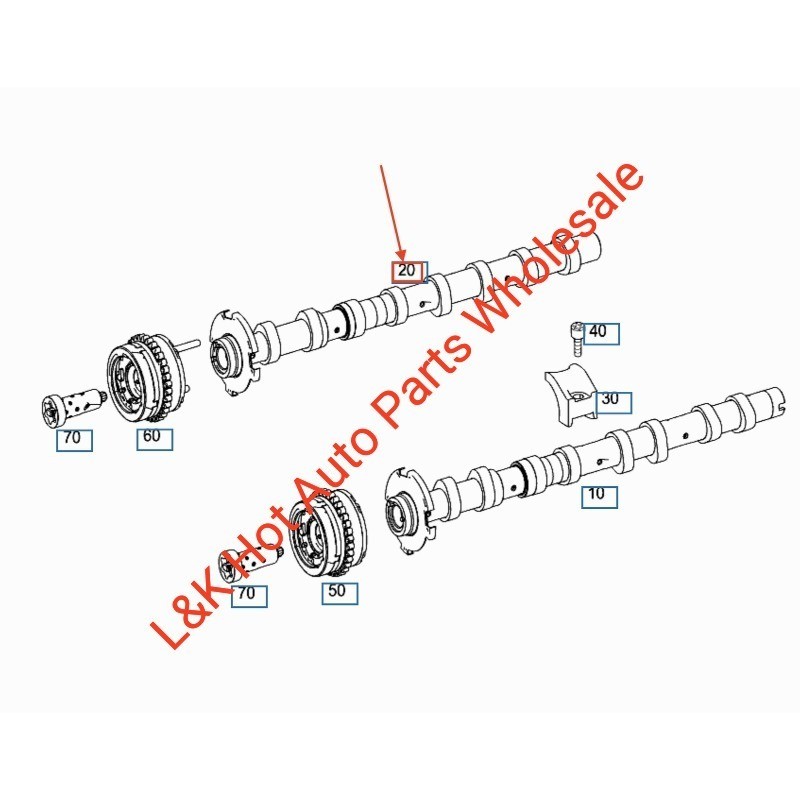 A2780509301 New Engine Outlet Camshaft Left For MERCEDES-BENZ ML W166 ...