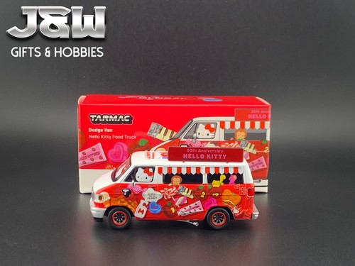 Tarmac Works Dodge Van Hello Kitty Food Truck White MiJo Exclusives 1/ ...