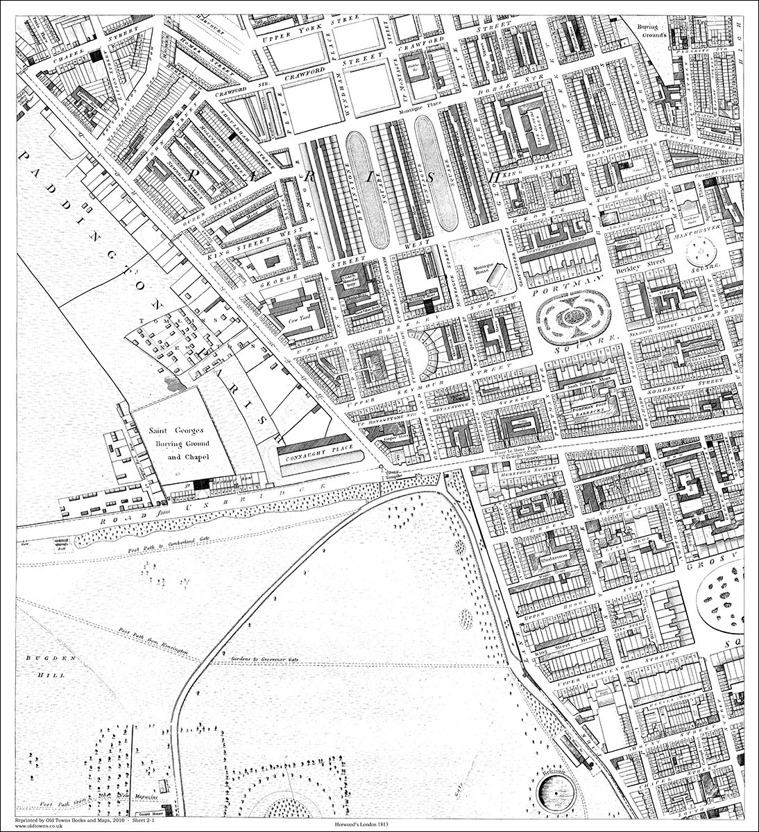 Marylebone - London map 1813, 2-1 | eBay
