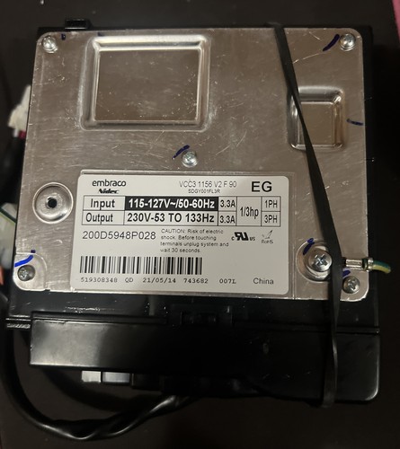 GE Refrigerator Compressor Control Unit - Part# 200D5948P028, VCC3 1156 ...