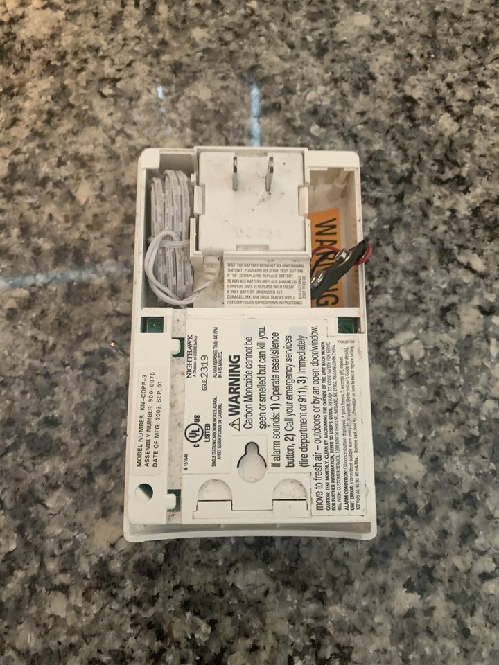 Kidde Nighthawk Carbon Monoxide Alarm Detector Plug-in AC/DC Model # KN ...