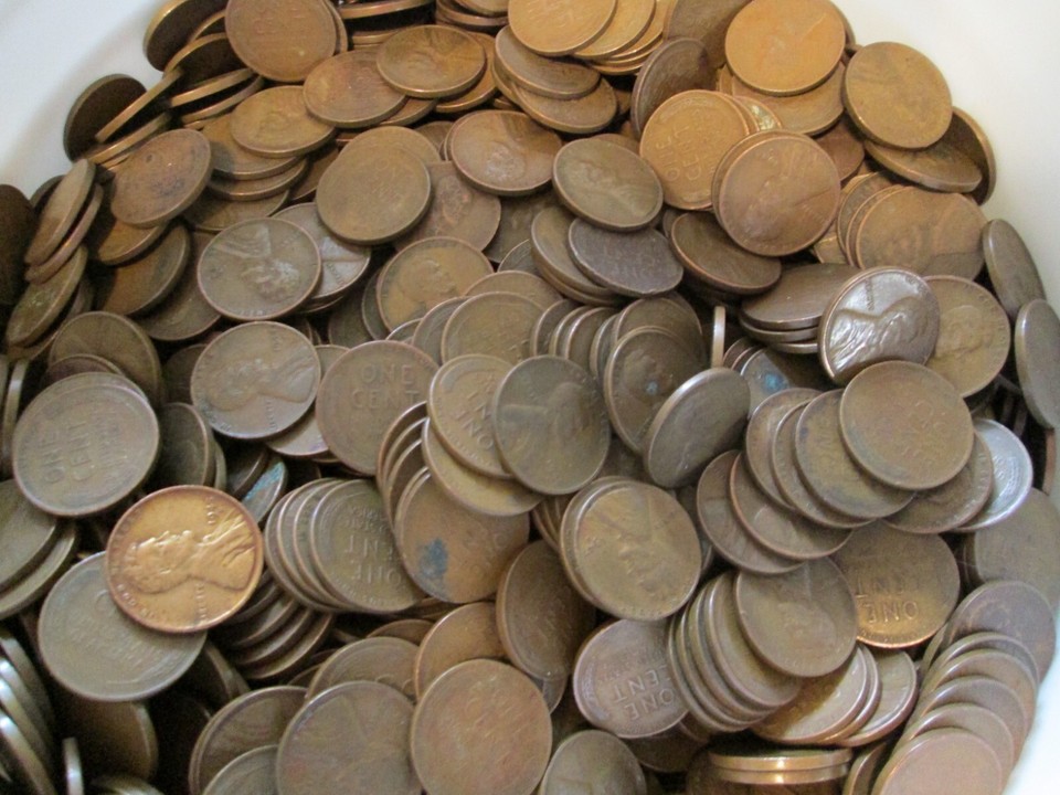 Lot of 300 Lincoln 1940's Wheat Penny Cents Coins Pennies S mint only ...