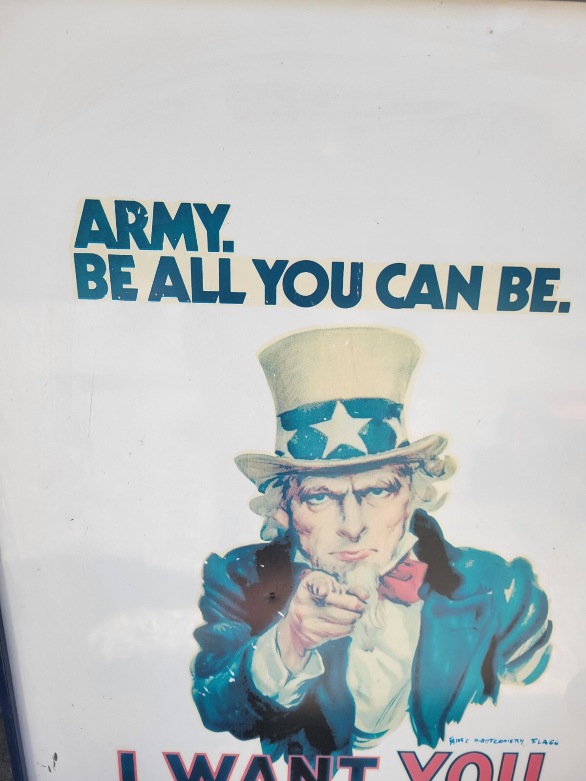 UNCLE SAM MILITARY RECRUIT METAL SIGN / WITH STAND Double Sided | eBay