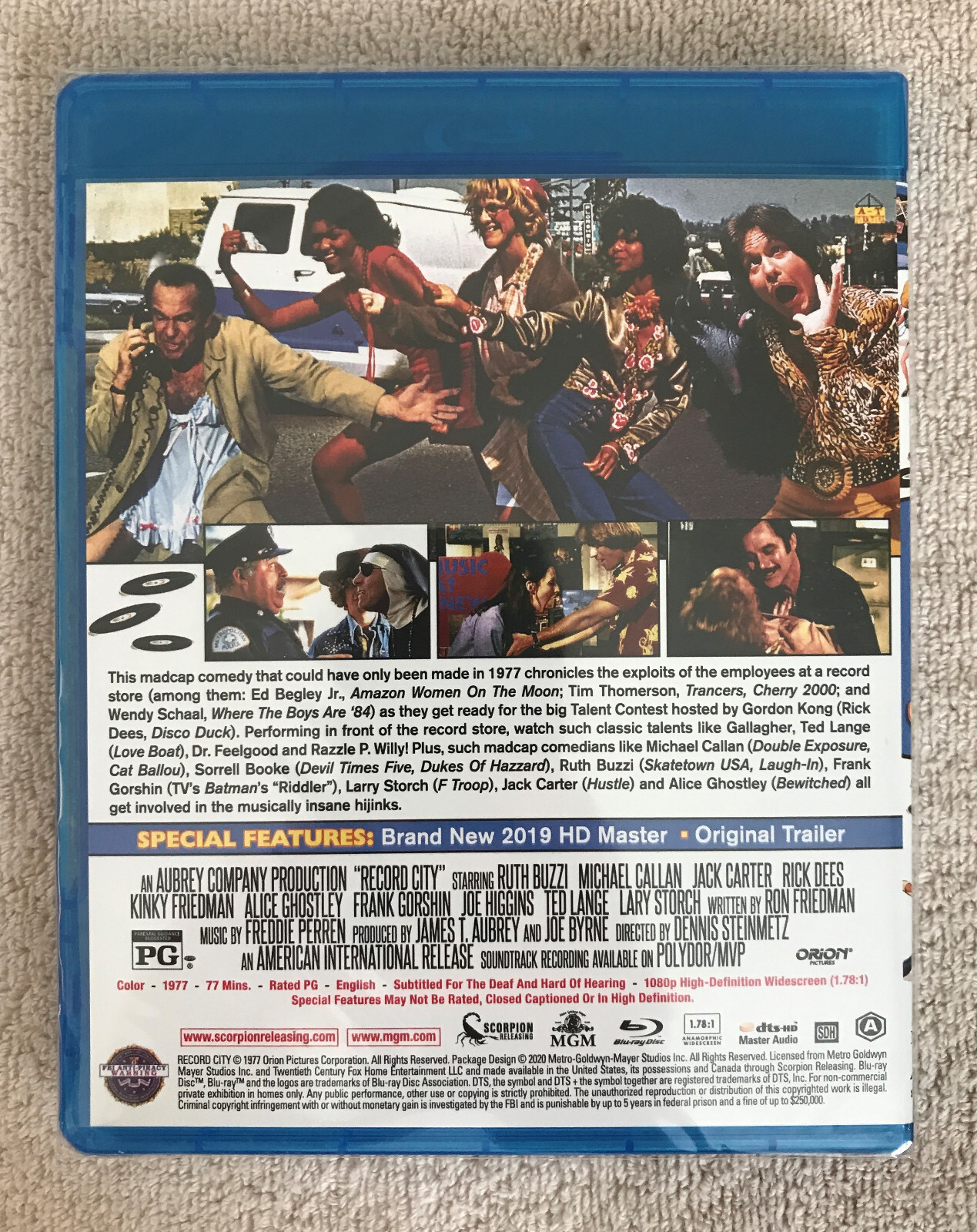 Record City (1977) Blu-ray Scorpion Releasing 70s Comedy NEW | eBay