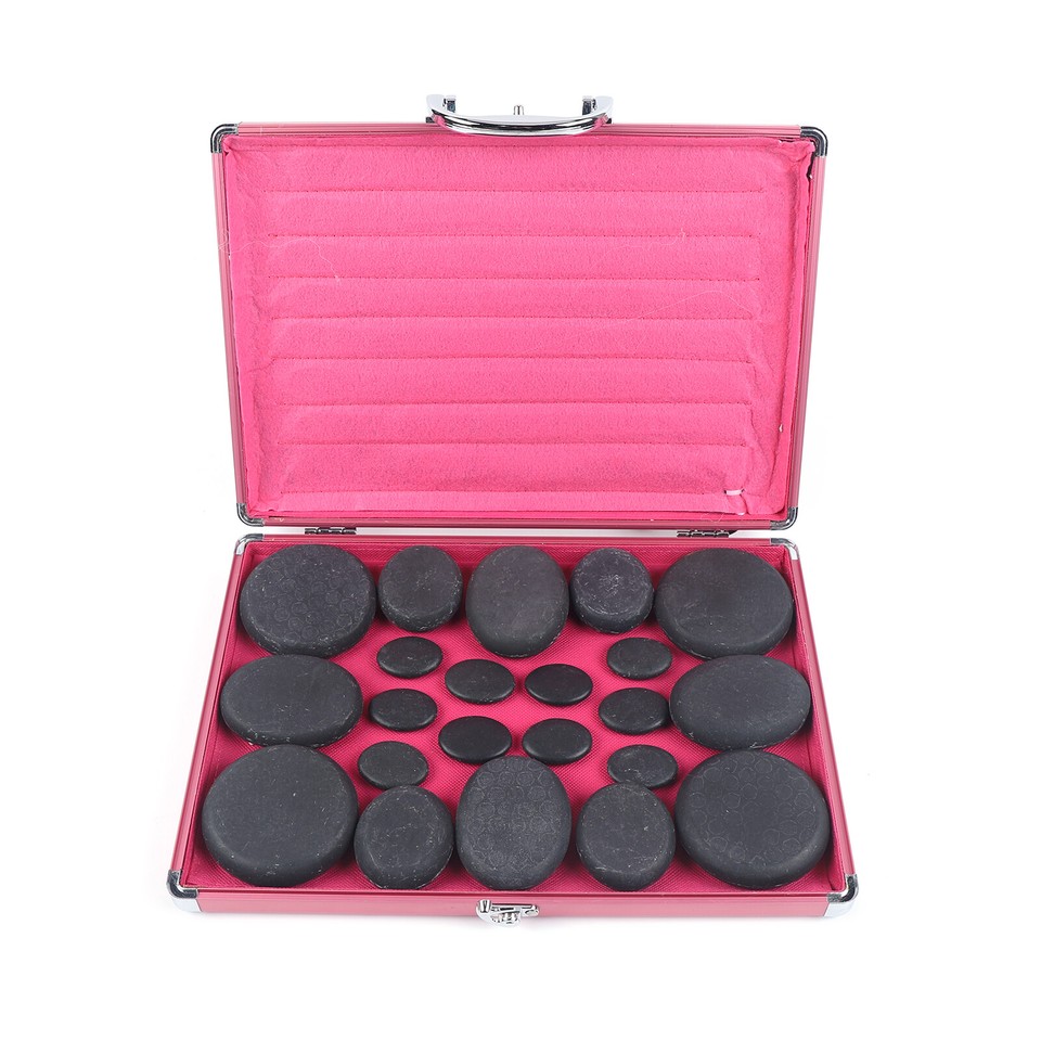 20PCS/Kit Hot Massage Volcanic Basalt Stone Rock SPA Oiled Massager ...