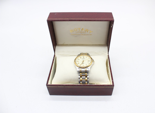 F Vintage Gents Rotary Monza Bi Metal Quartz Wristwatch Working Boxed ...